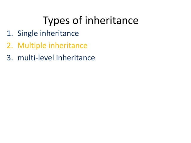 Inheritance in C# | PPTX | Programming Languages | Computing