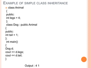Inheritance in c++ | PPTX