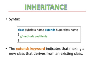 Java Inheritance | PPTX