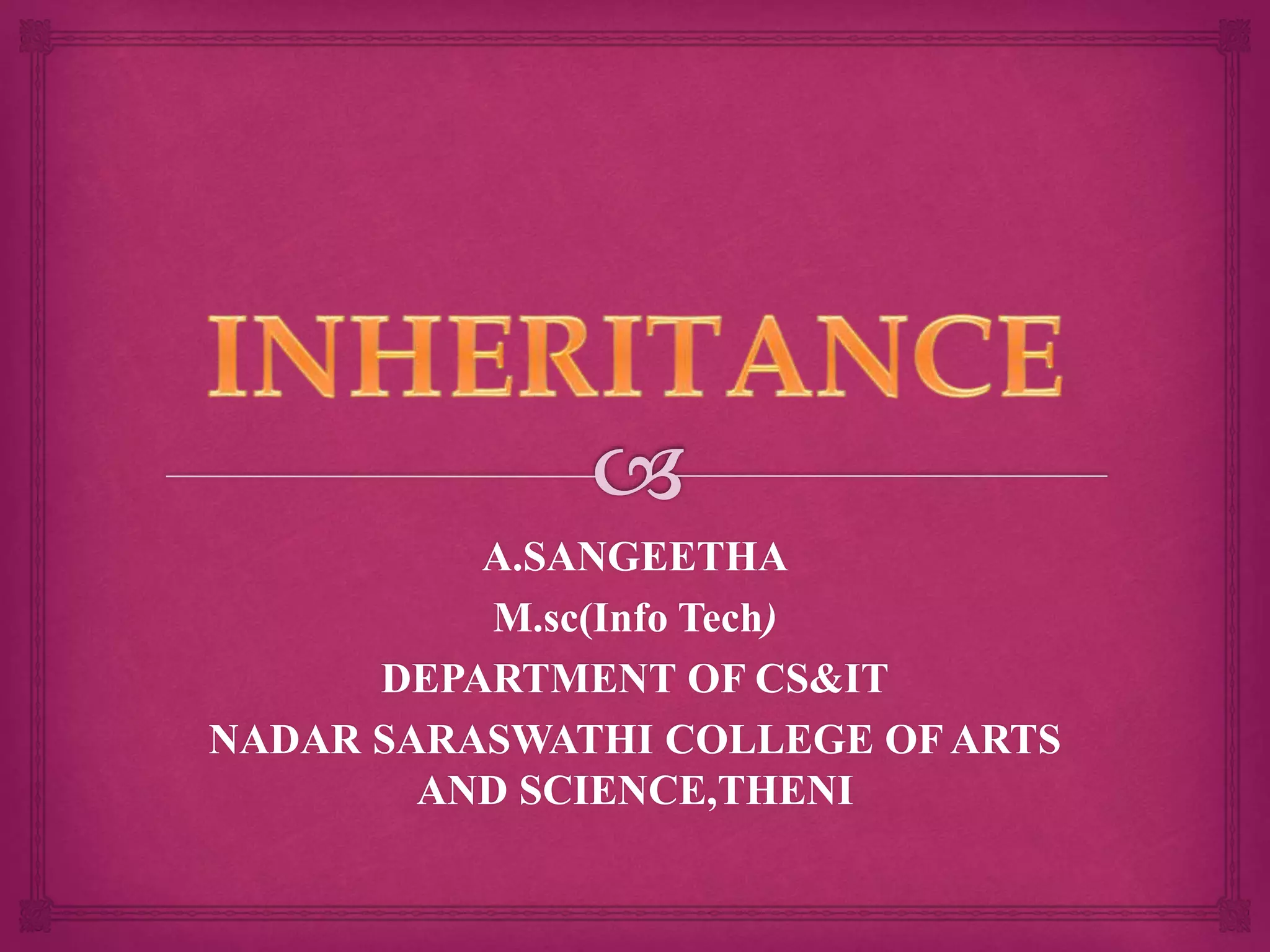 Inheritance | PPT