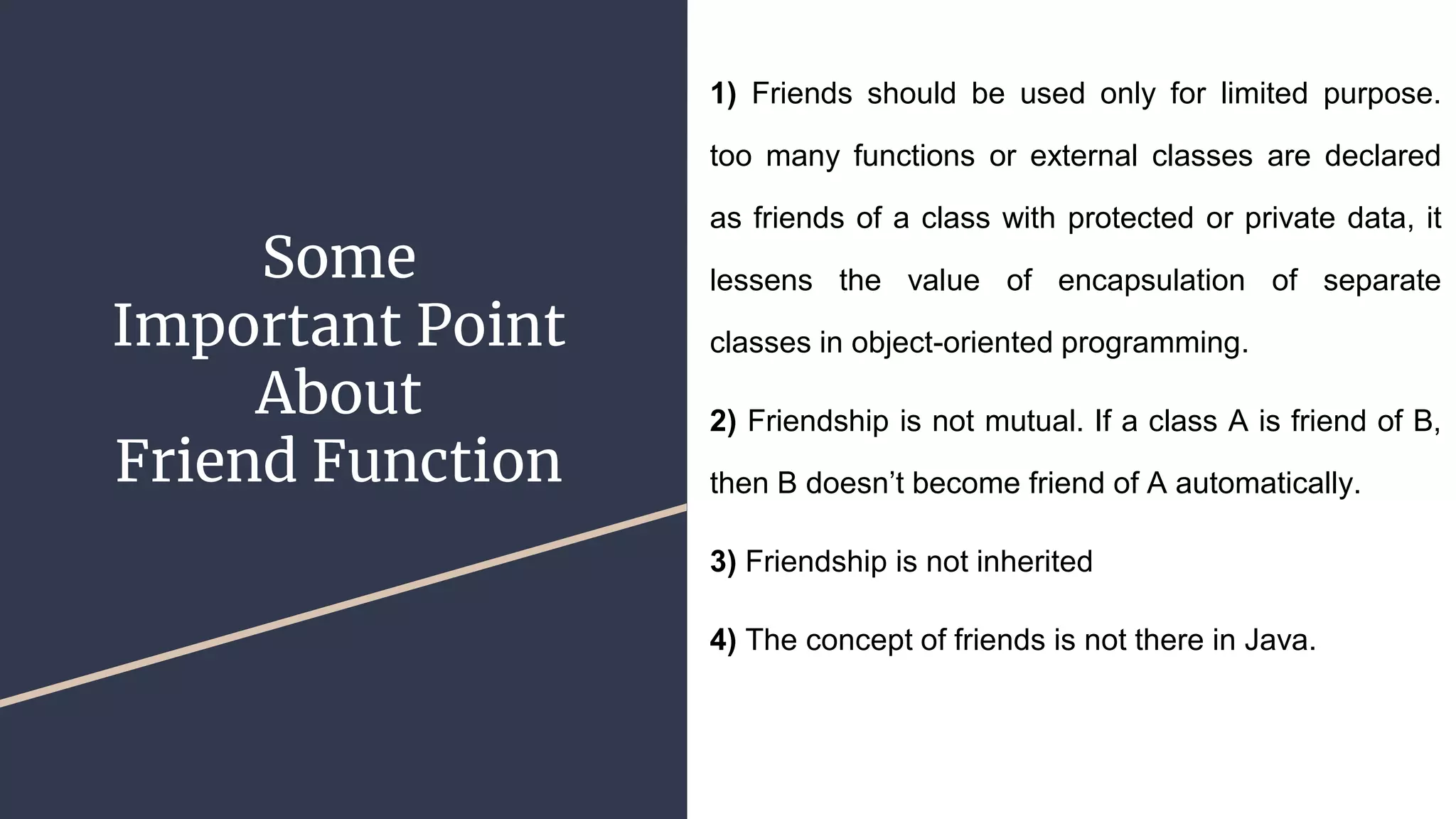 Inheritance,constructor,friend function | PPTX