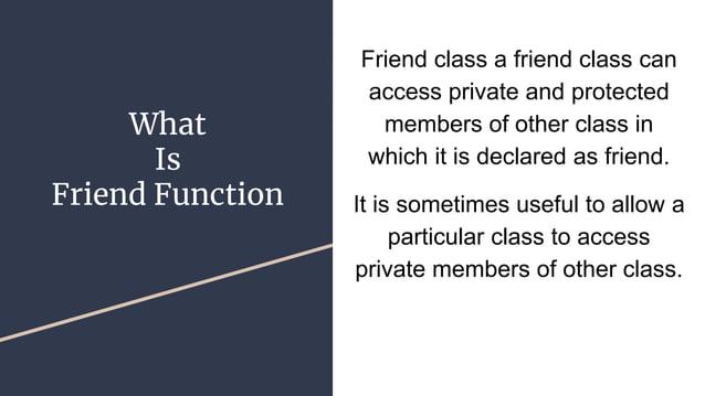 Inheritance,constructor,friend function | PPTX