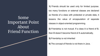 Inheritance,constructor,friend function | PPTX