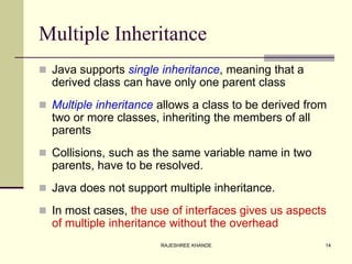 Dr. Rajeshree Khande : Java Inheritance | PPT