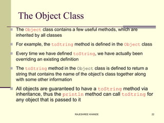 Dr. Rajeshree Khande : Java Inheritance | PPT