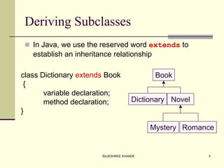 Dr. Rajeshree Khande : Java Inheritance | PPT