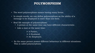 Inheritance and Polymorphism in Oops | PPSX