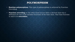 Inheritance and Polymorphism in Oops | PPSX