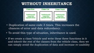 Inheritance and Polymorphism in Oops | PPSX