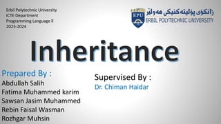 inheritance in C++ programming Language.pptx | Programming Languages ...