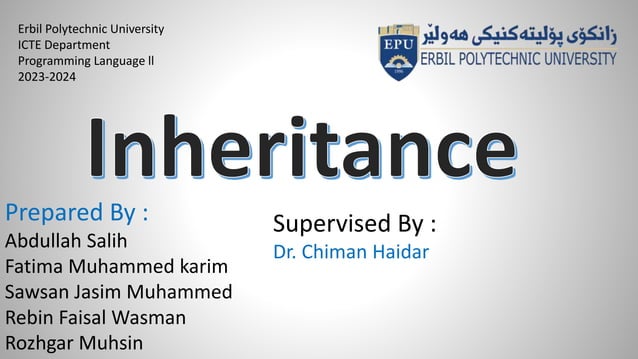 Inheritance In C Programming Languagepptx Programming Languages