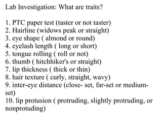 Inheritance Study Guide | PPT