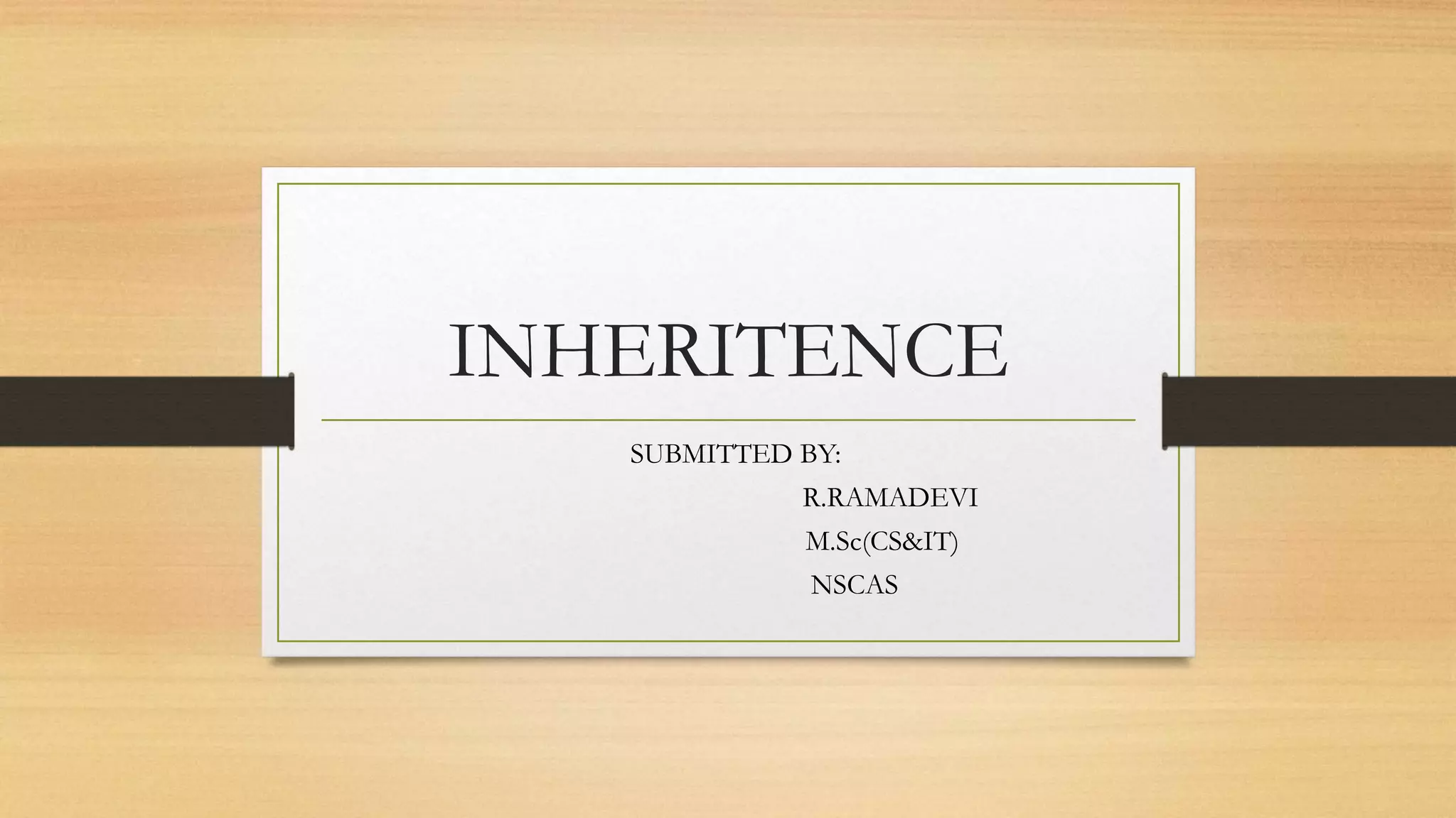 Inheritance | PPTX