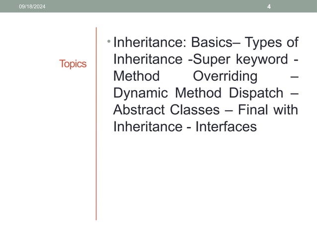 inheritance, Packages and Interfaces.pptx