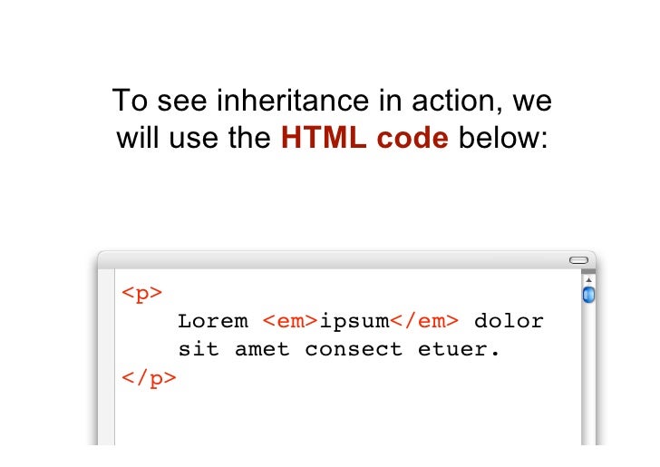 CSS INHERITANCE