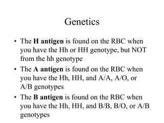 Inheritance and genetic of blood group | PPTX
