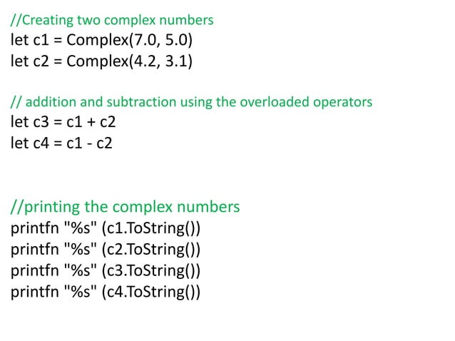 .NET F# Inheritance and operator overloading | PPT