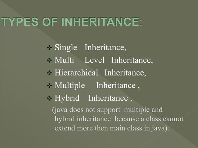 Inheritance and overriding | PPT