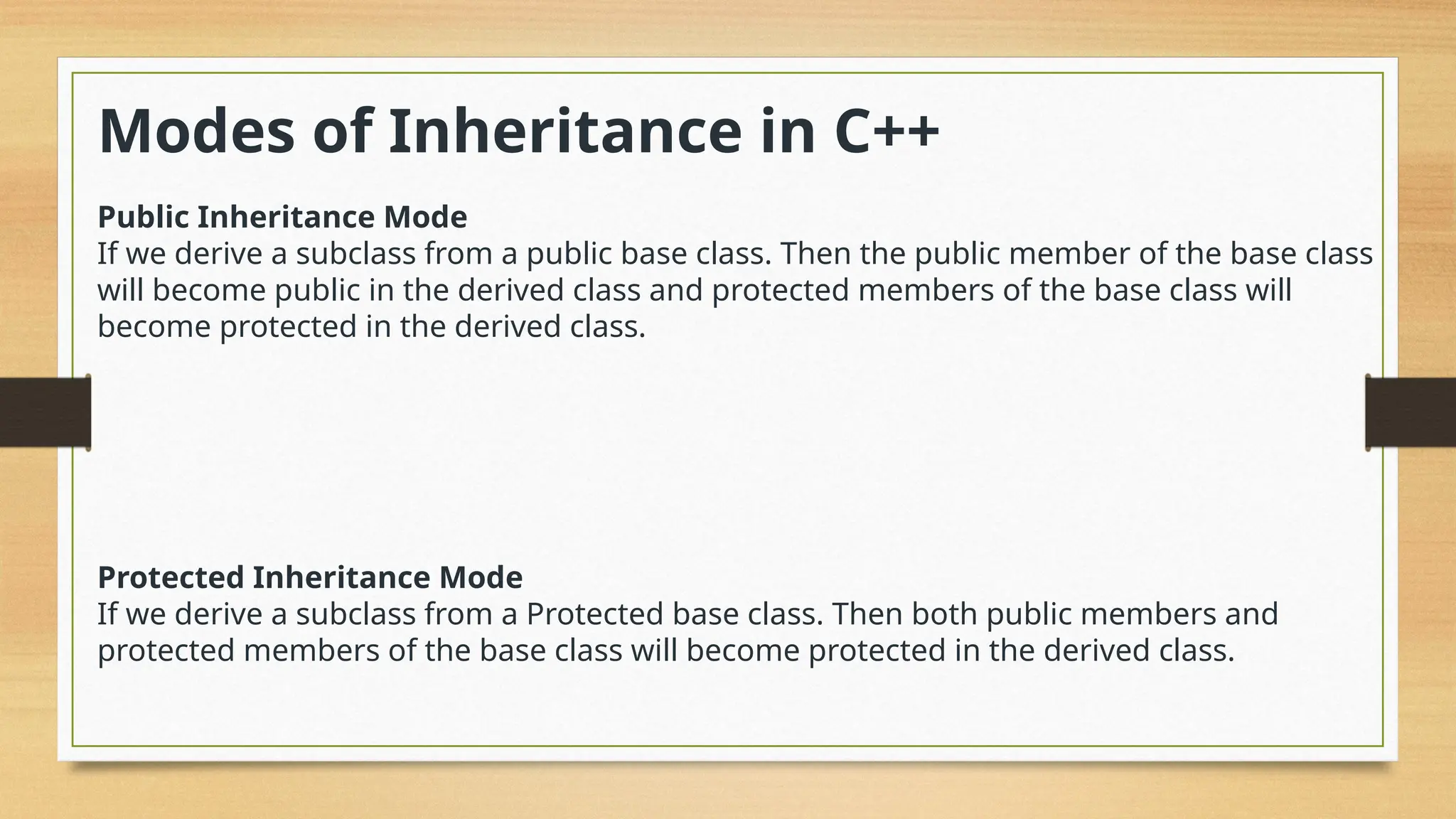 TYPES OF INHERITANCE CONCEPT IN C++.pptx | Programming Languages ...