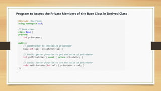 TYPES OF INHERITANCE CONCEPT IN C++.pptx | Programming Languages | Computing