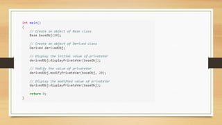 TYPES OF INHERITANCE CONCEPT IN C++.pptx | Programming Languages | Computing