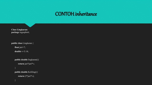 Inheritance Dan Polimorfisme | PPT