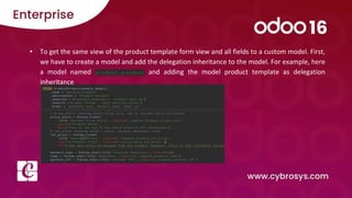 Inheritance _ Delegation Inheritance in Odoo 16 | PPT