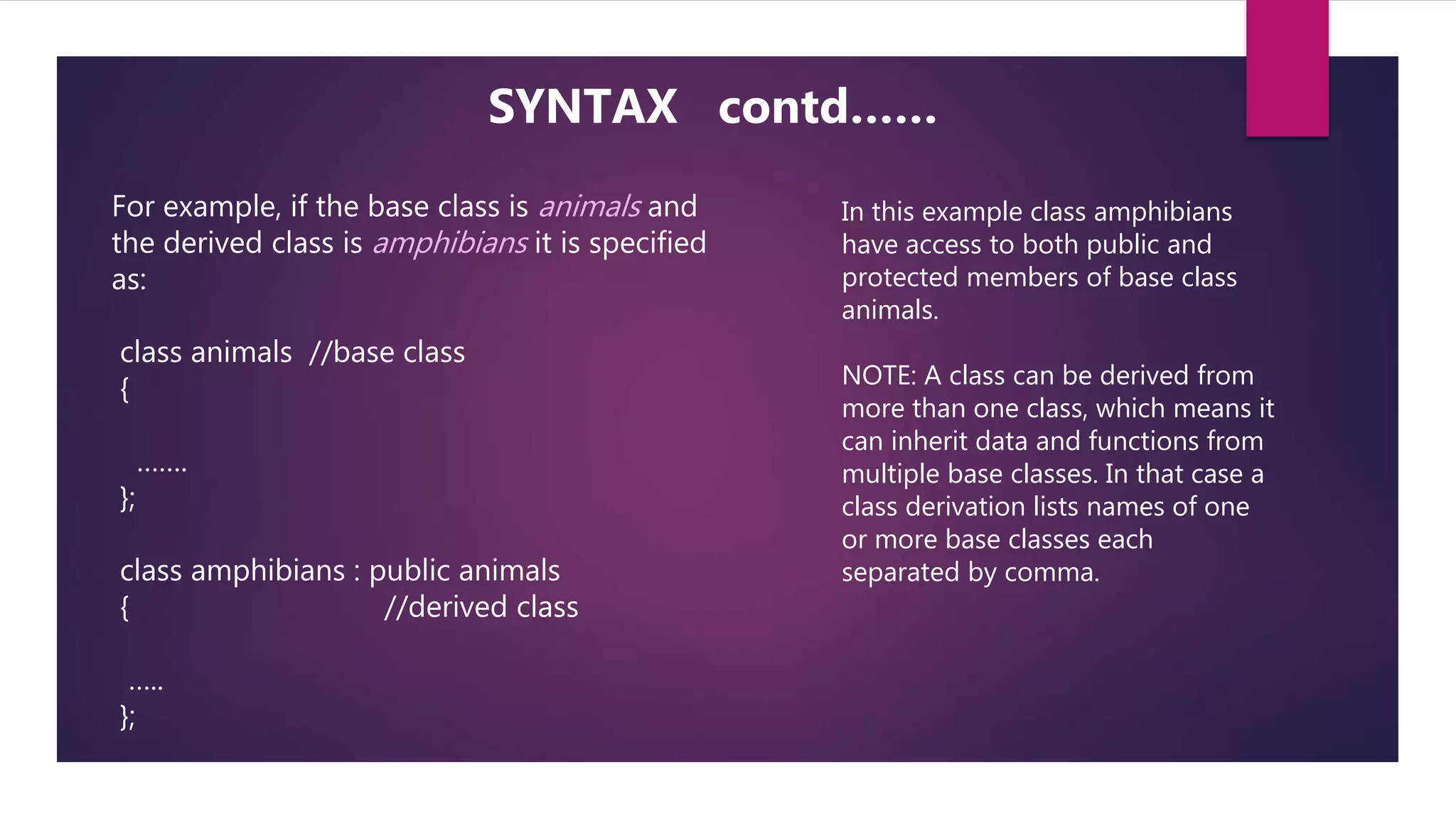 Inheritance in c++ | PPTX