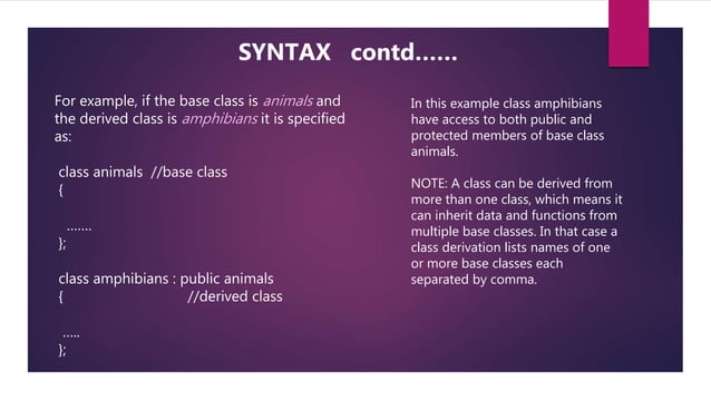 Inheritance in c++ | PPTX