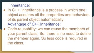 Inheritance in c++ | PPT