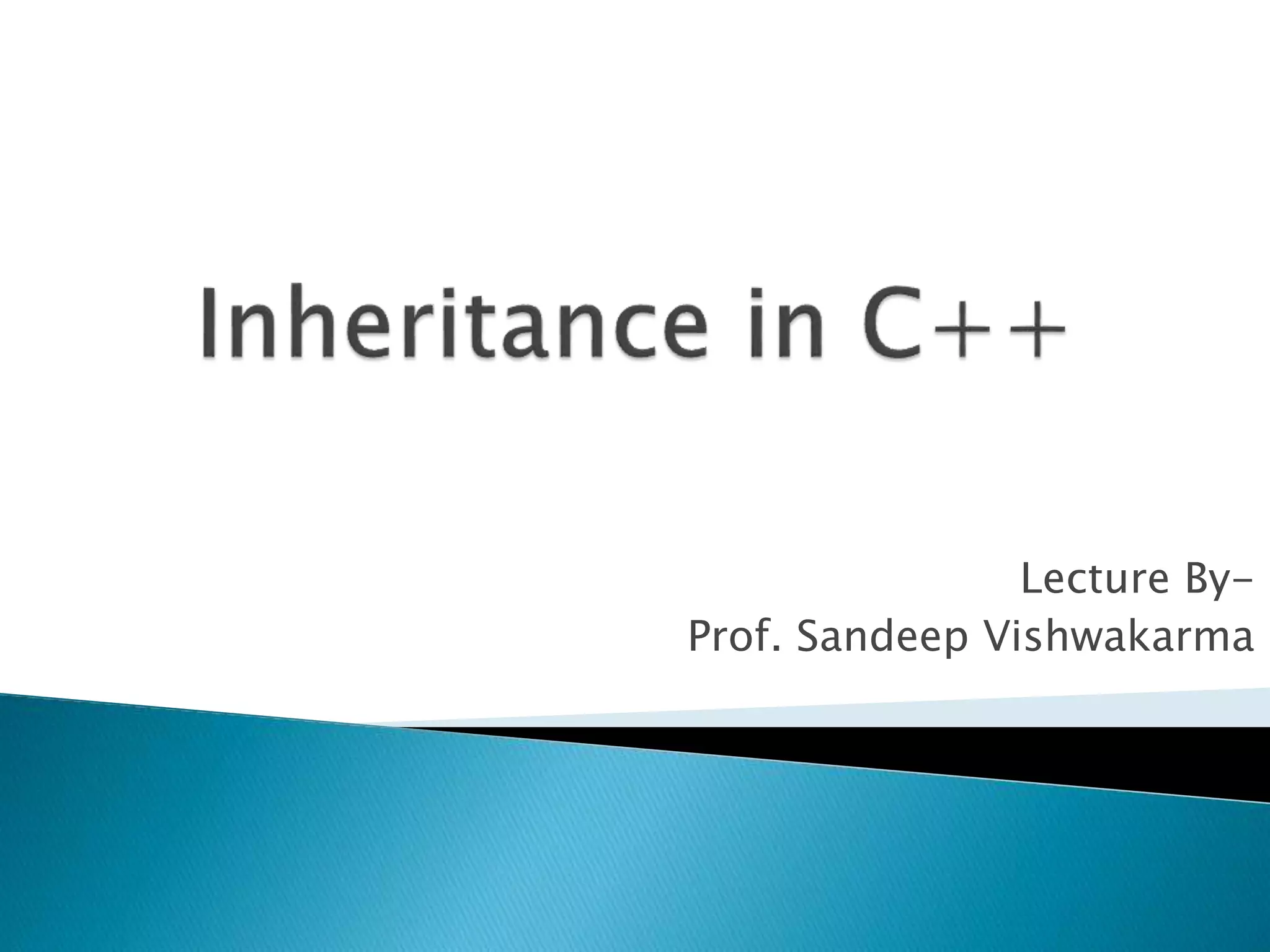 Inheritance in c++ | PPT