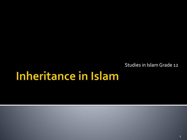 Inheritance in Islam.pptx