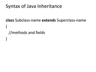 Inheritance in java | PPT