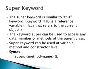 Inheritance in java | PPT