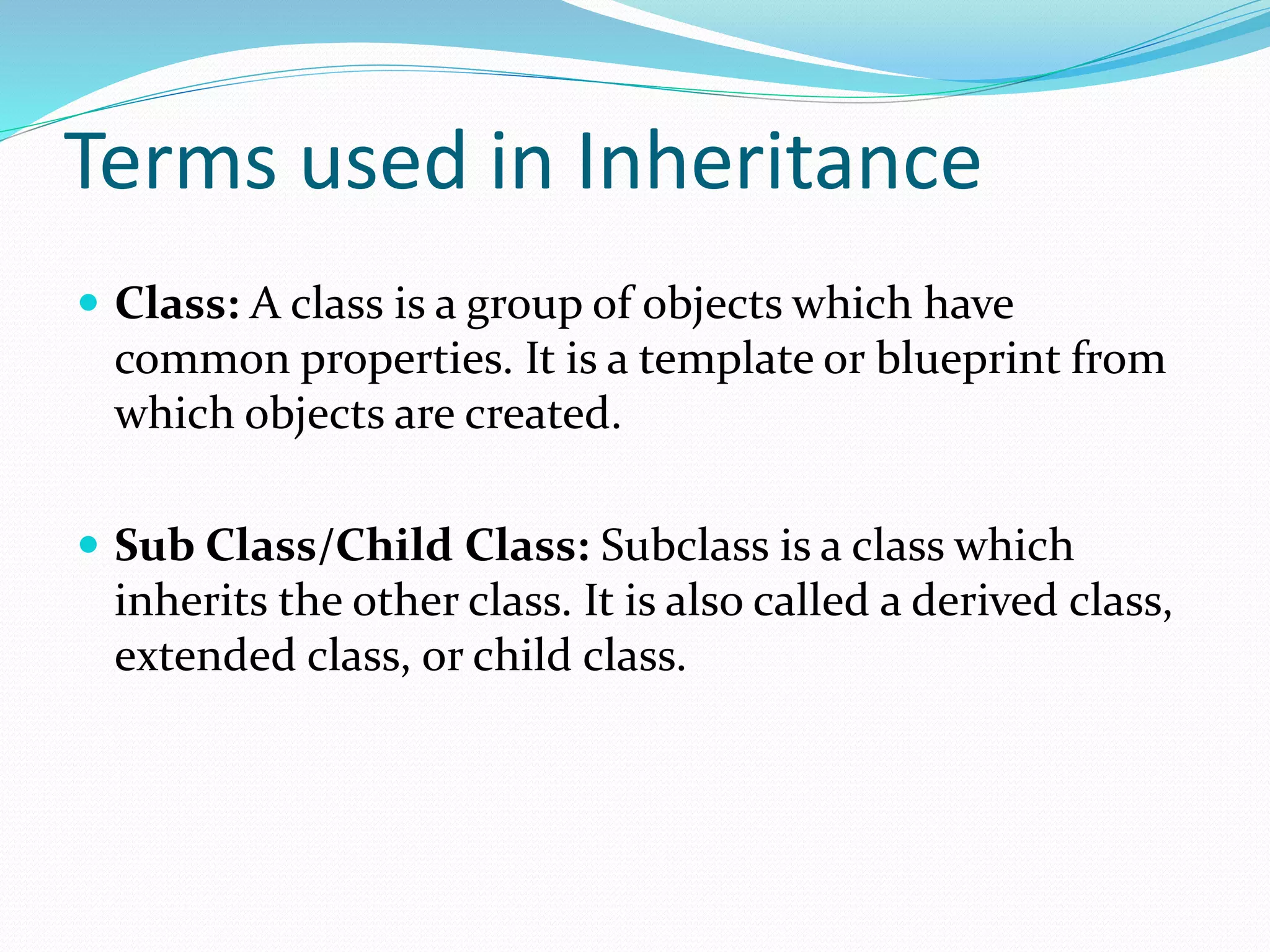 Inheritance in java | PPTX
