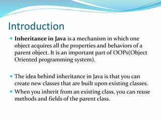 Inheritance in java | PPT