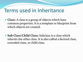 Inheritance in java | PPTX
