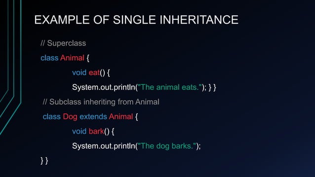 INHERITANCE IN JAVA.pptx | Programming Languages | Computing