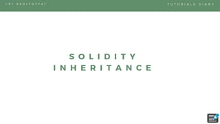 Inheritance in solidity | PPT