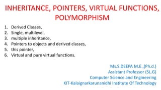 INHERITANCE, POINTERS, VIRTUAL FUNCTIONS, POLYMORPHISM.pptx