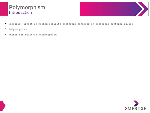 Python Programming Inheritance And Polymorphism Ppt