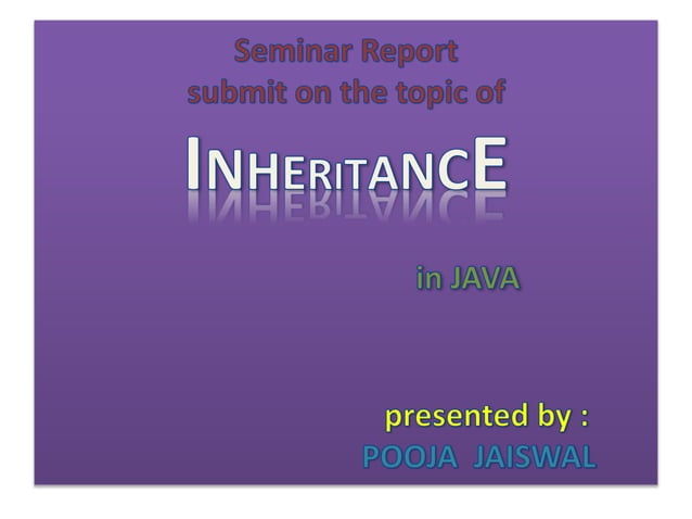Inheritance In Java Ppt Pptx Programming Languages Computing 7696