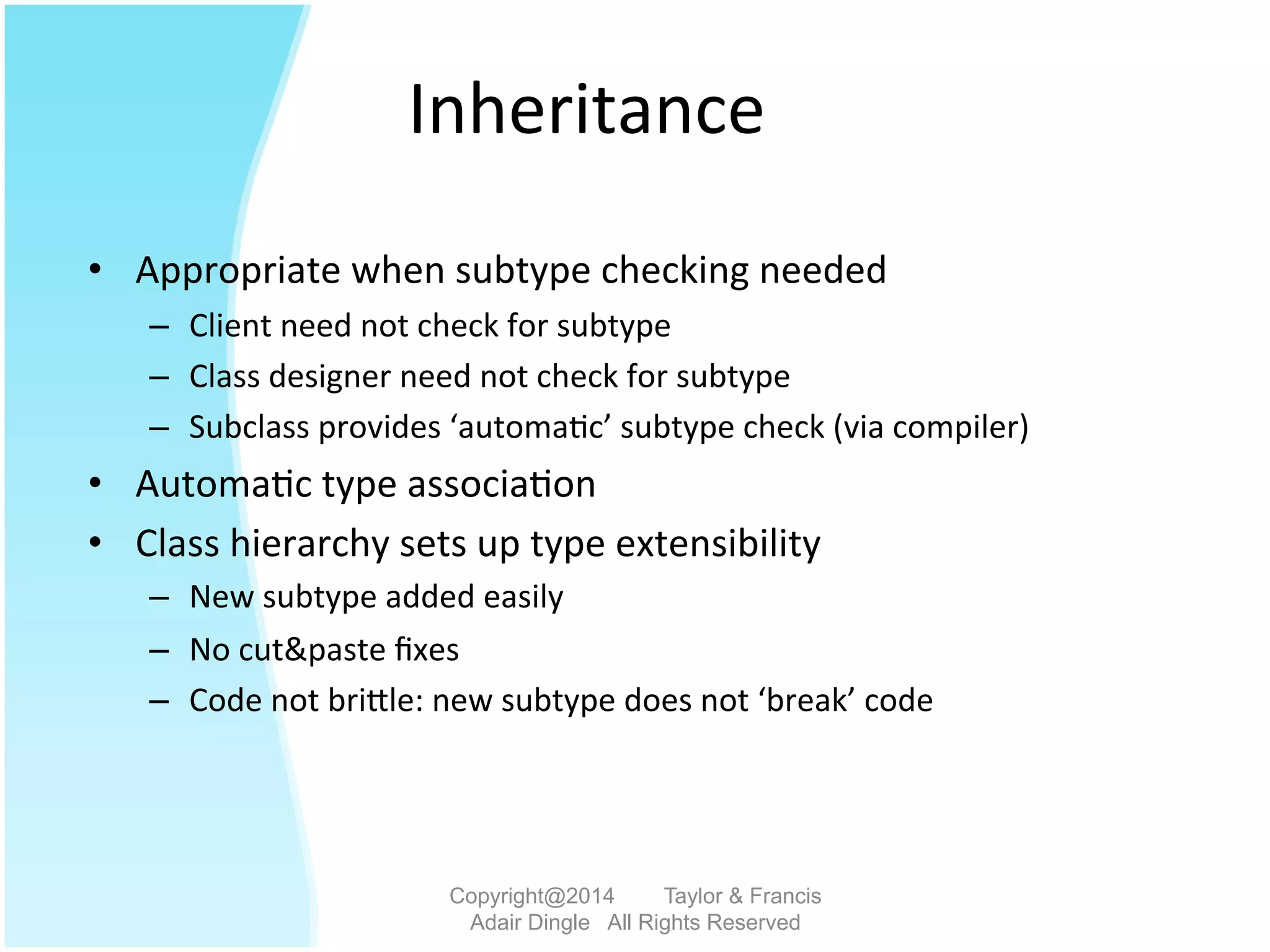 Object-oriented design: Inheritance subtyping (vs. Composition) | PPT