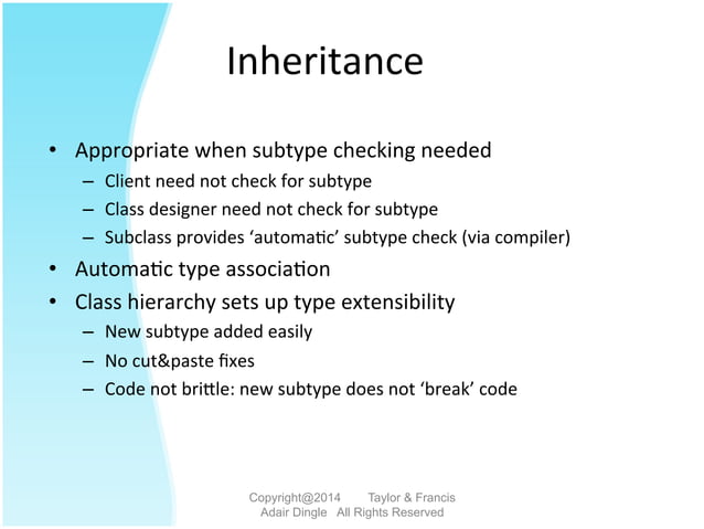 Object-oriented design: Inheritance subtyping (vs. Composition) | PPT