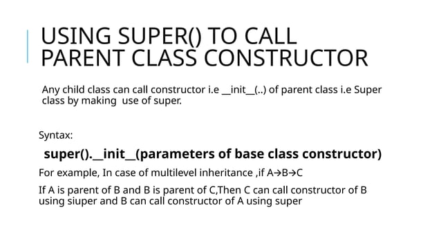 Inheritance Super and MRO _ | PPTX | Programming Languages | Computing