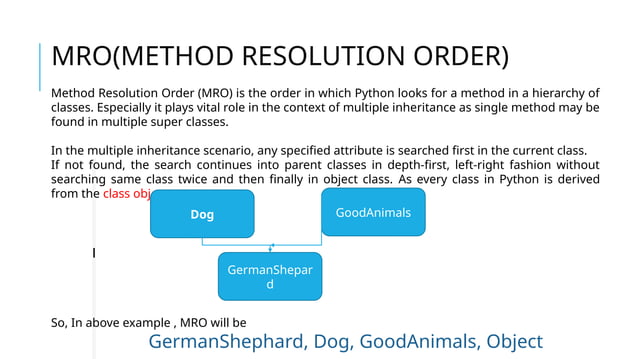 Inheritance Super and MRO _ | PPTX | Programming Languages | Computing