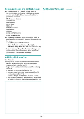 Inheritance tax account 0 iht400 by Keyconsulting UK | PDF