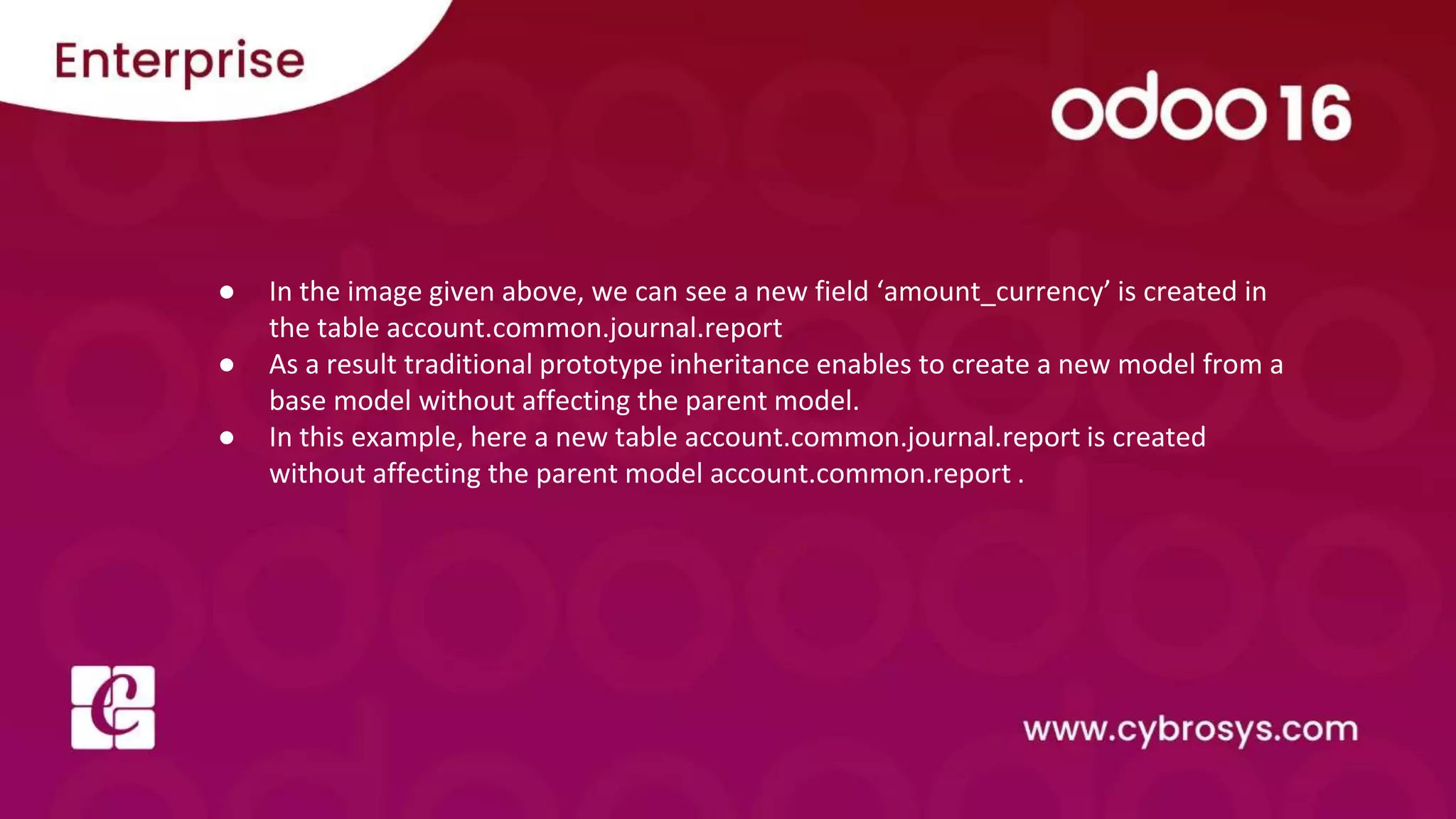 Inheritance Traditional Prototype Inheritance In Odoo 16 Ppt