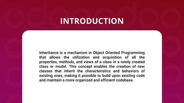 Inheritance Traditional Prototype Inheritance In Odoo 16 Ppt
