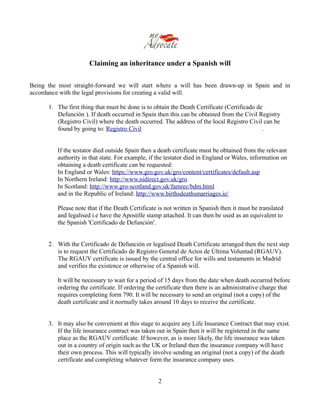 Inheritance with a spanish will | PDF